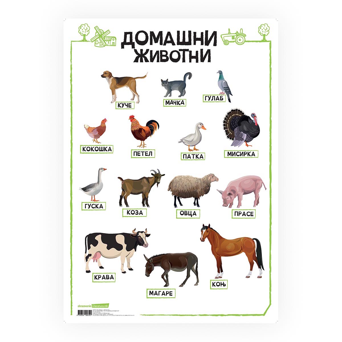 Постер, Домашни животни, пластифициран | literatura.mk