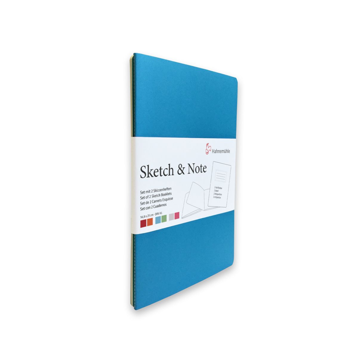 Сет од 2 буклета, Sketch & Note, 125 g/cm², A5, син/зелен | literatura.mk