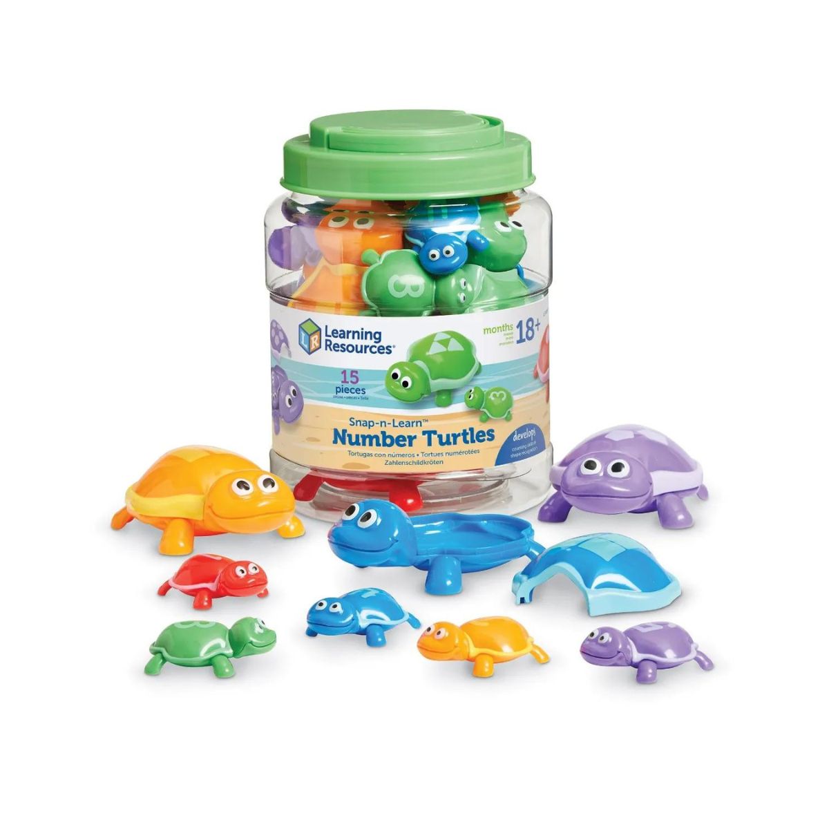 Сет едукативни фигури, Snap-n-Learn™ Number Turtles | literatura.mk
