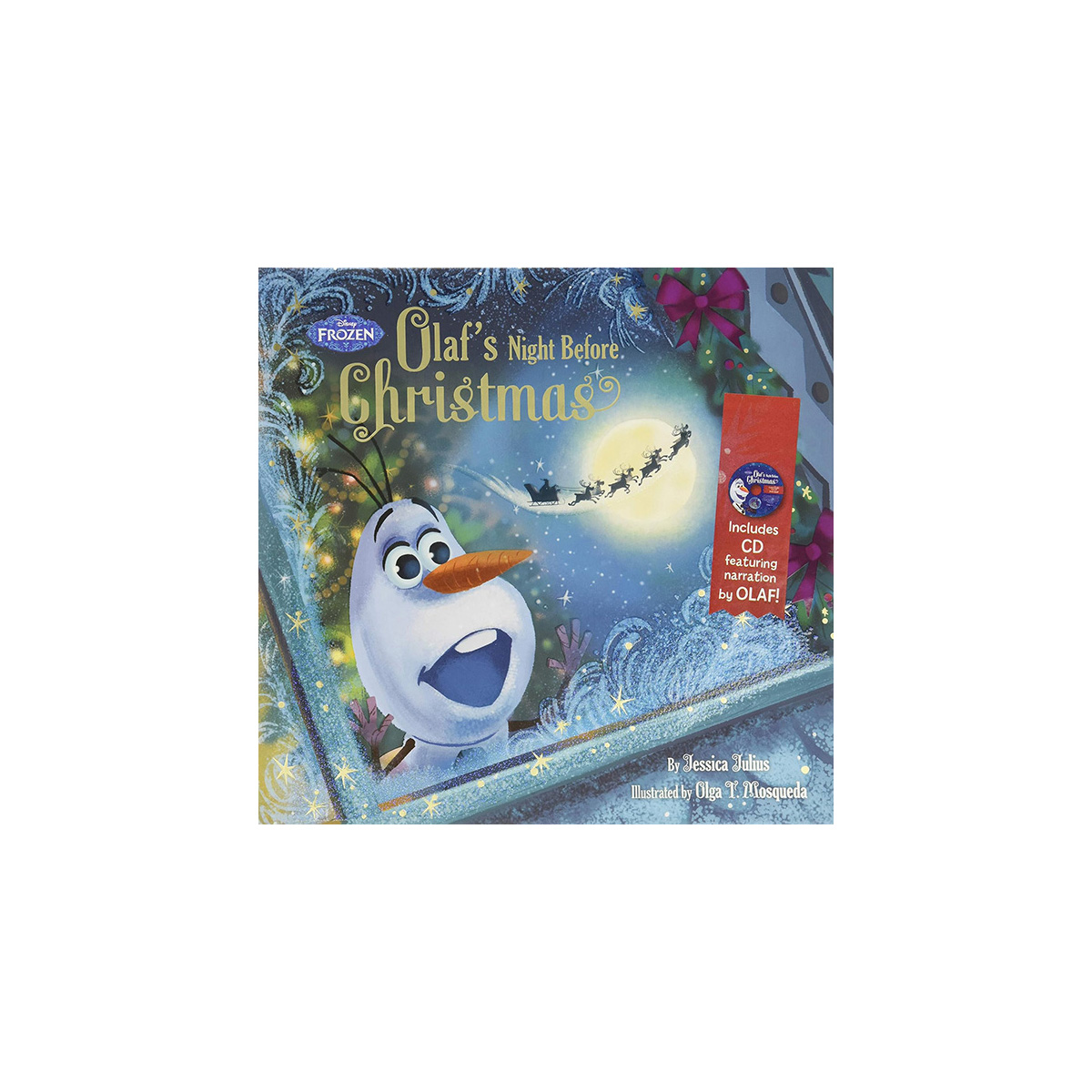 Frozen Olaf's Night Before Christmas Book & CD | literatura.mk