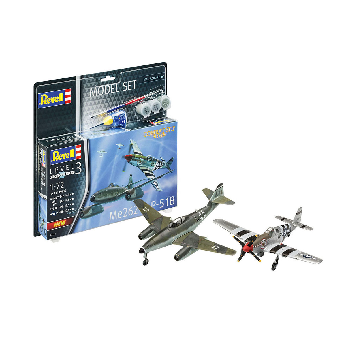 Сет макета + бои, Combat Set Me262 & P-51B Mustang, 1:72 | literatura.mk