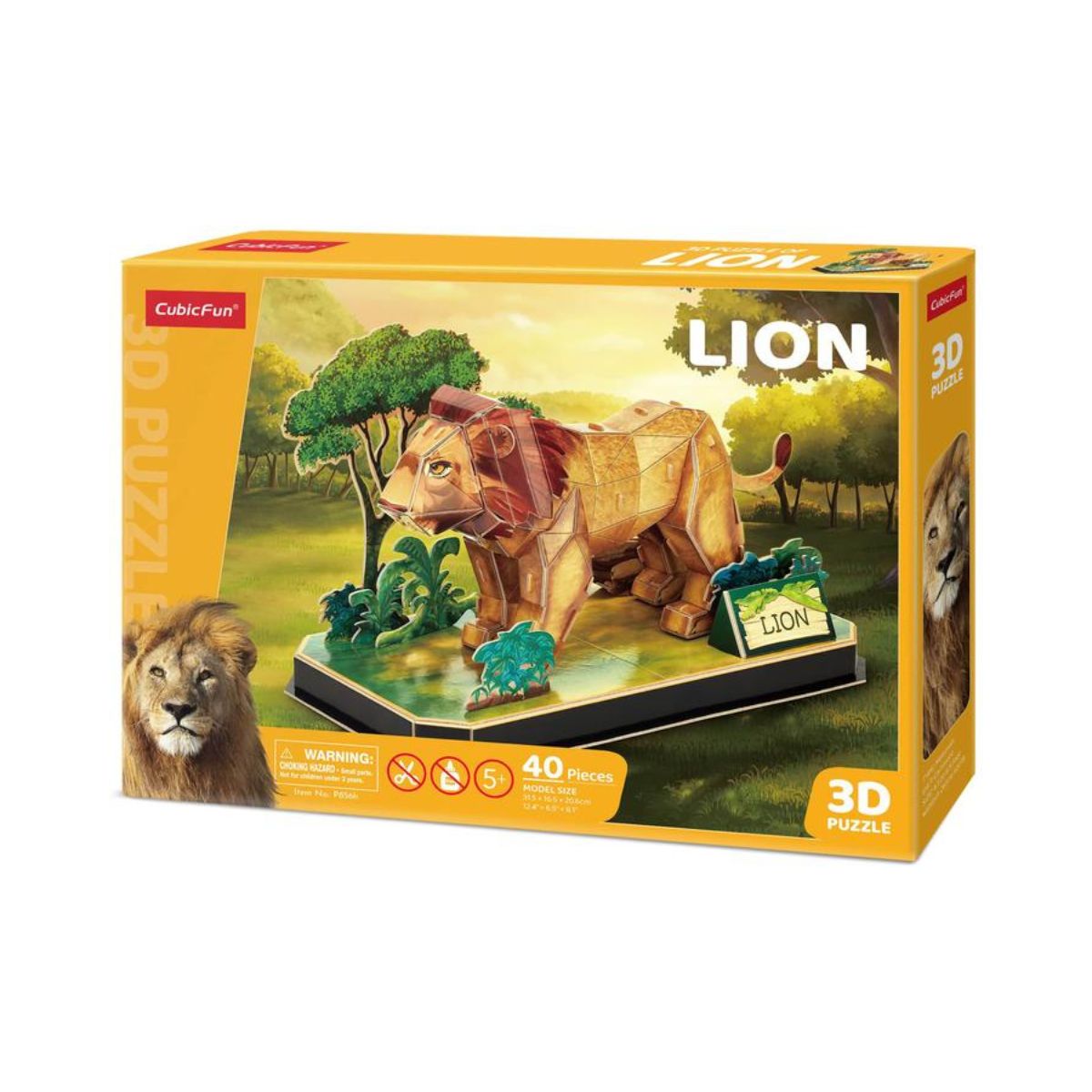 3D сложувалка, Cubic Fun - Animal Pals: Lion, 40 парчиња | literatura.mk