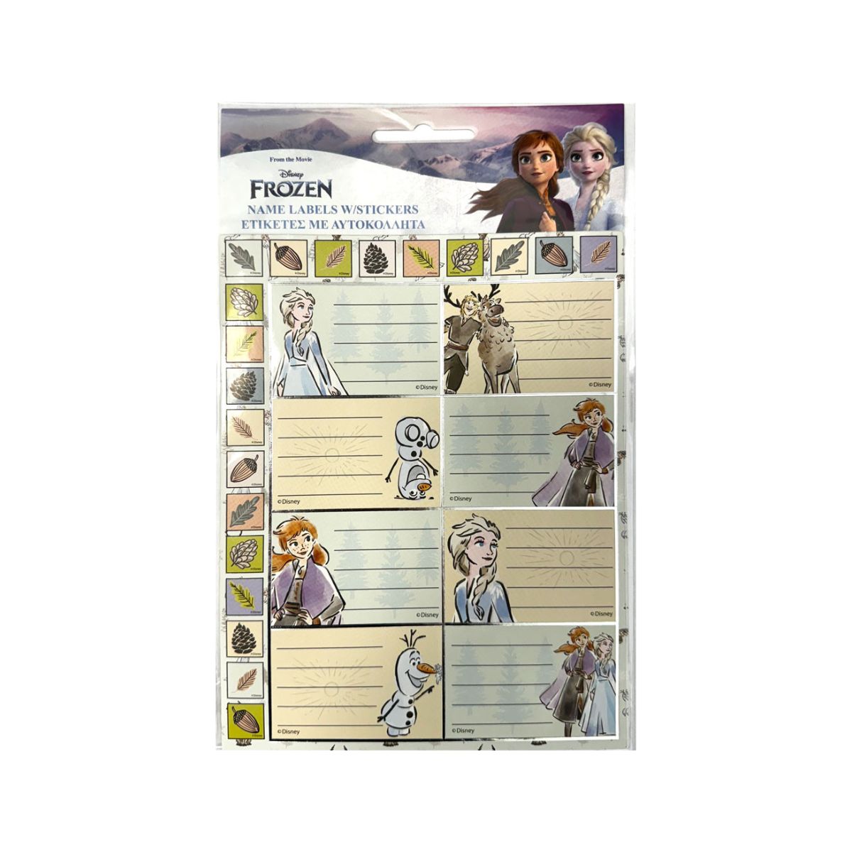 Налепници за име, Disney Frozen Glitter | literatura.mk