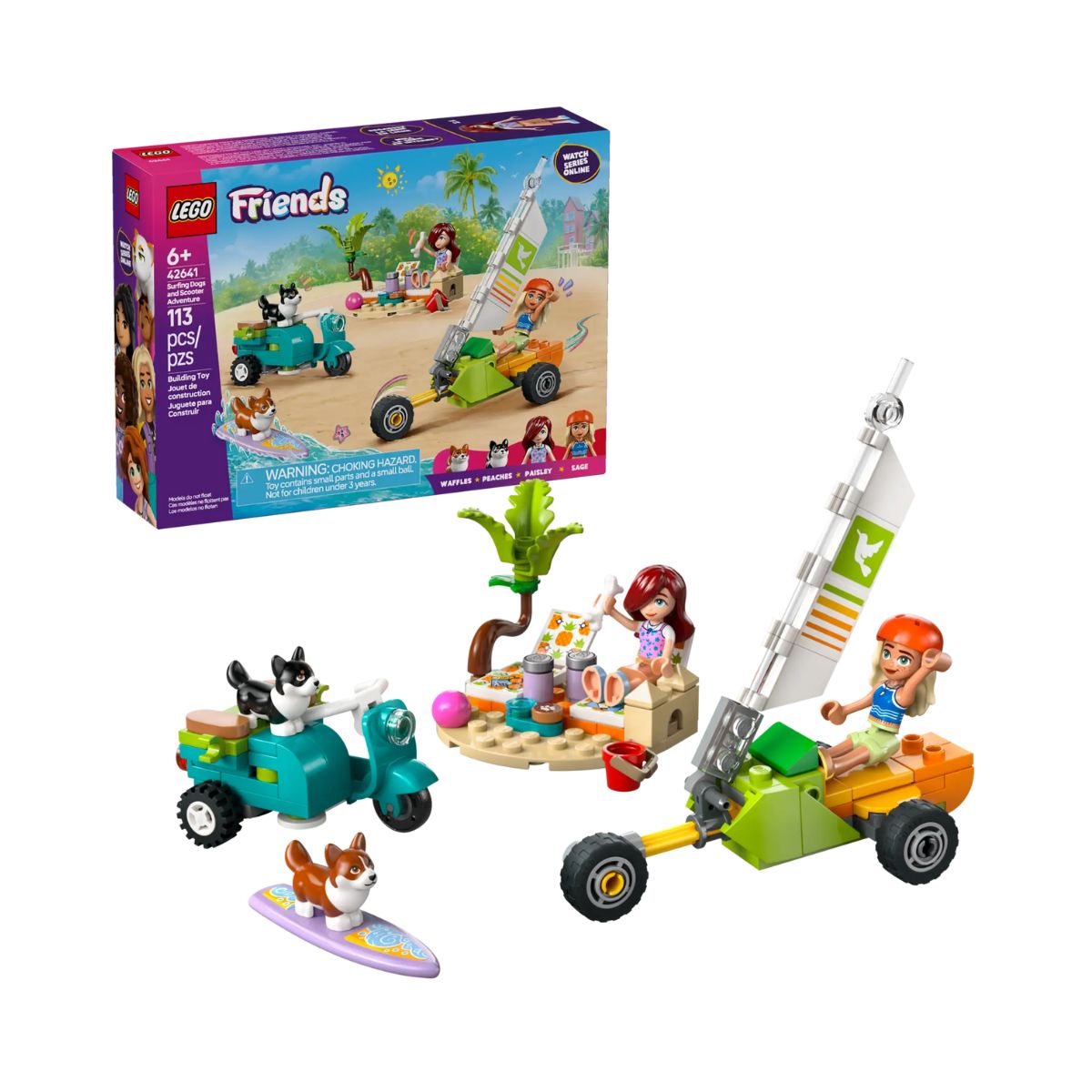 LEGO коцки, Friends, Surfing Dogs and Scooter Adventure | literatura.mk