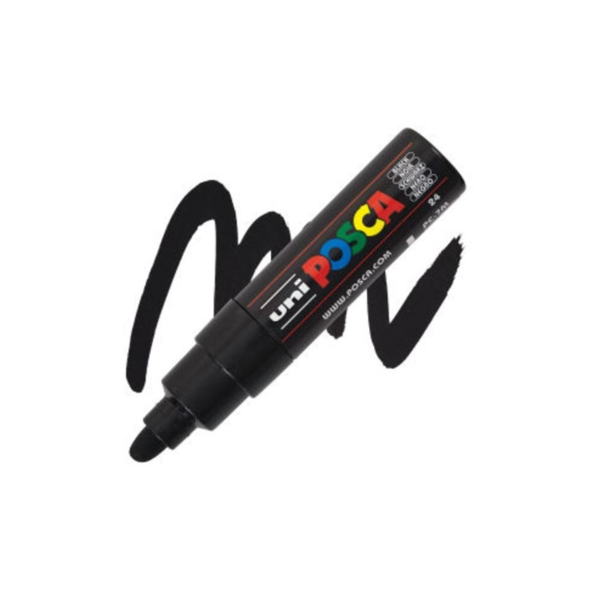 Маркер, Posca PC-7M - Black | literatura.mk
