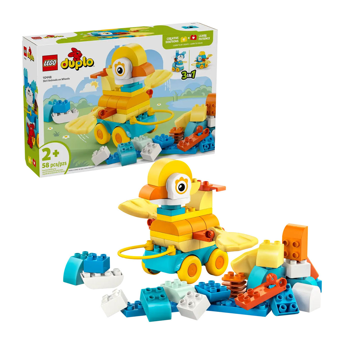 LEGO коцки, Duplo, 3in1 Animals on Wheels | literatura.mk