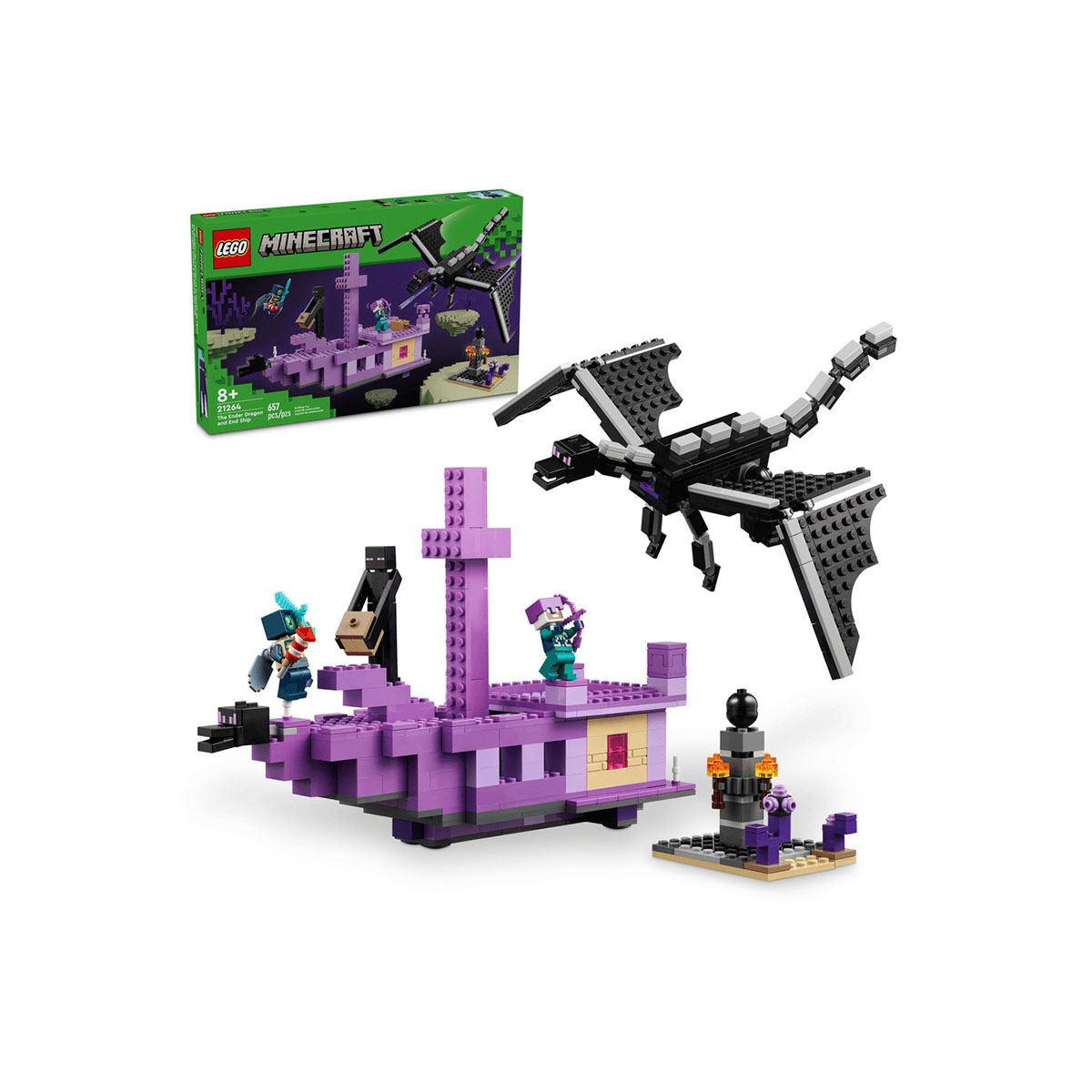 LEGO коцки, Minecraft, The Ender Dragon and End Ship | literatura.mk