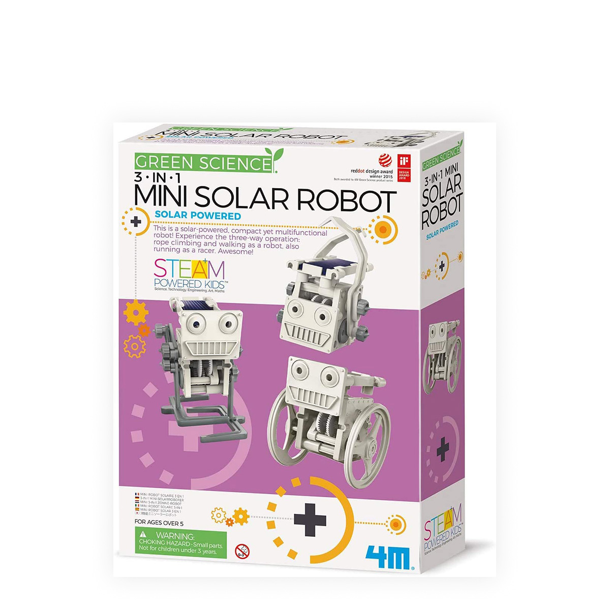 STEM-сет, Green Science, 3 In 1 Mini Solar Robot | literatura.mk