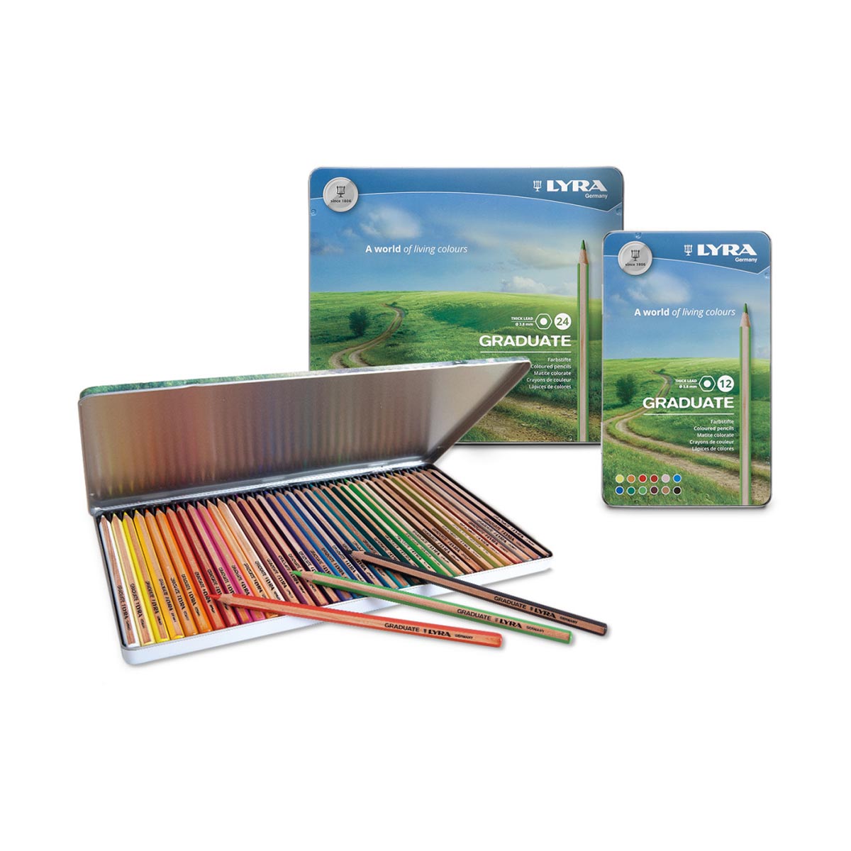 Сет моливи во боја, Lyra, Graduate, 1/12 | literatura.mk