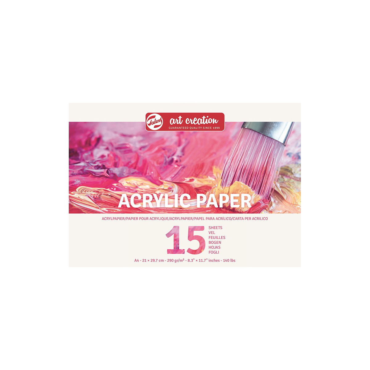 Хартија за акрилни бои, Talens Art Creation, A4, 290g, 15 листа | literatura.mk