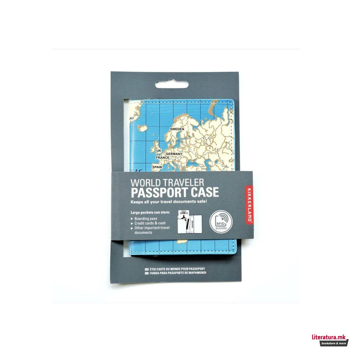 Футрола за пасош World Traveler Literatura Mk